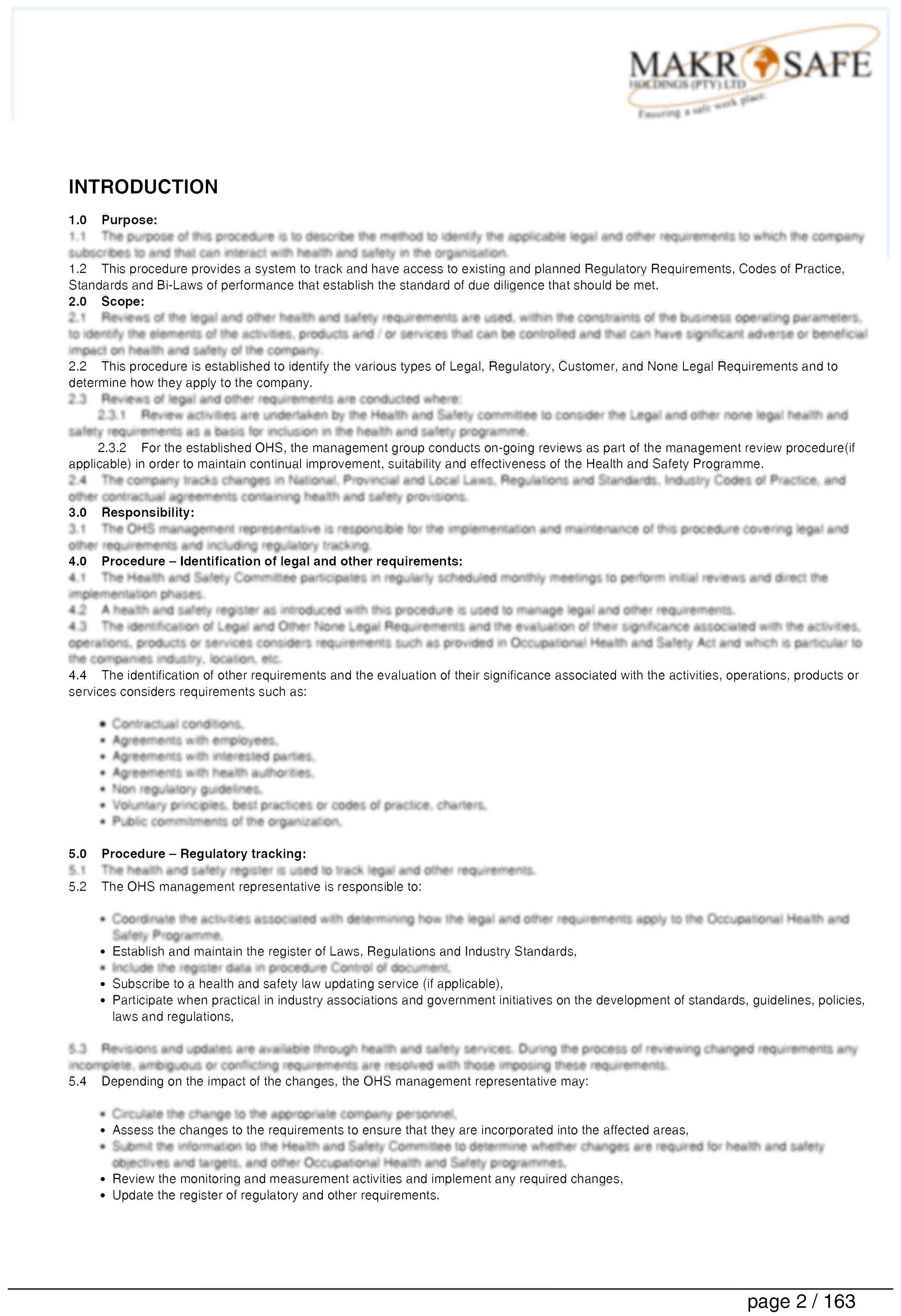 Health and Safety Documents